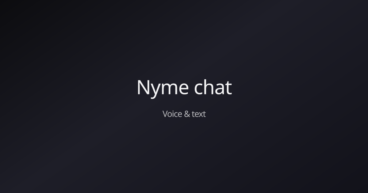 Anonymous Voice Chat Roulette